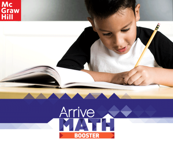 Arrive Math Booster: Student writing in notebook