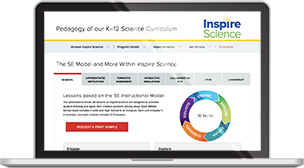 Inspire Science program on laptop screen